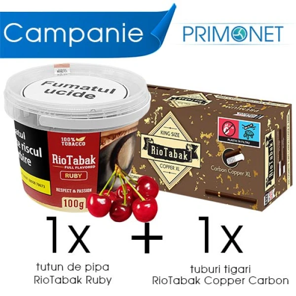 Campanie tutun pipa RioTabak Ruby + RioTabak Copper Carbon